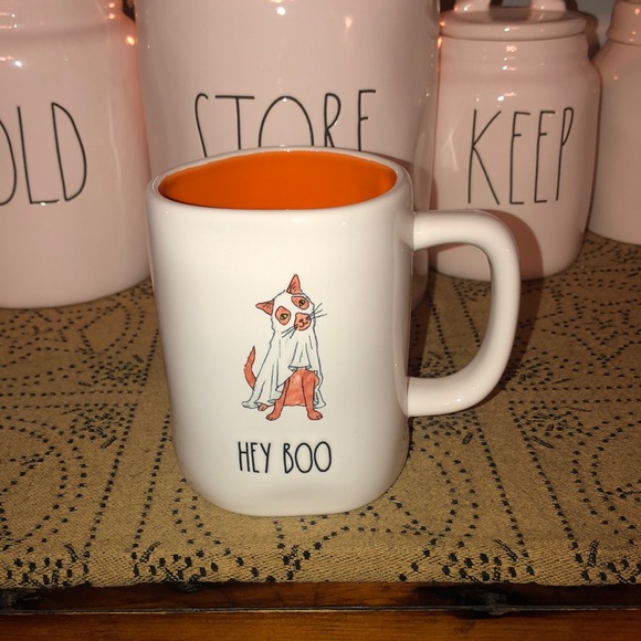 Rae Dunn | Holiday | Rae Dunn Hey Boo Cat With Ghost Costume Mug | Poshmark